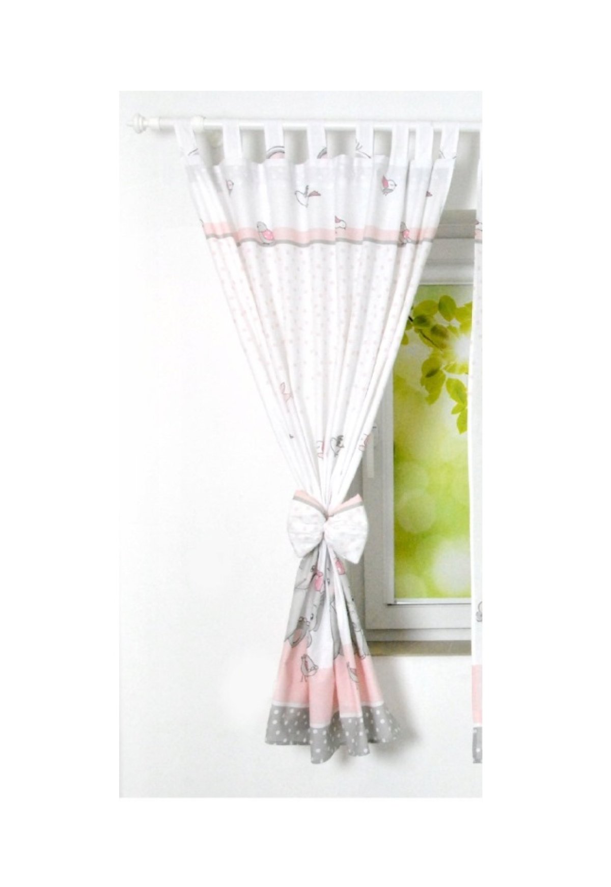 Detské závesy 120x160 cm - Sloník ružová | www.postielky-postele.sk